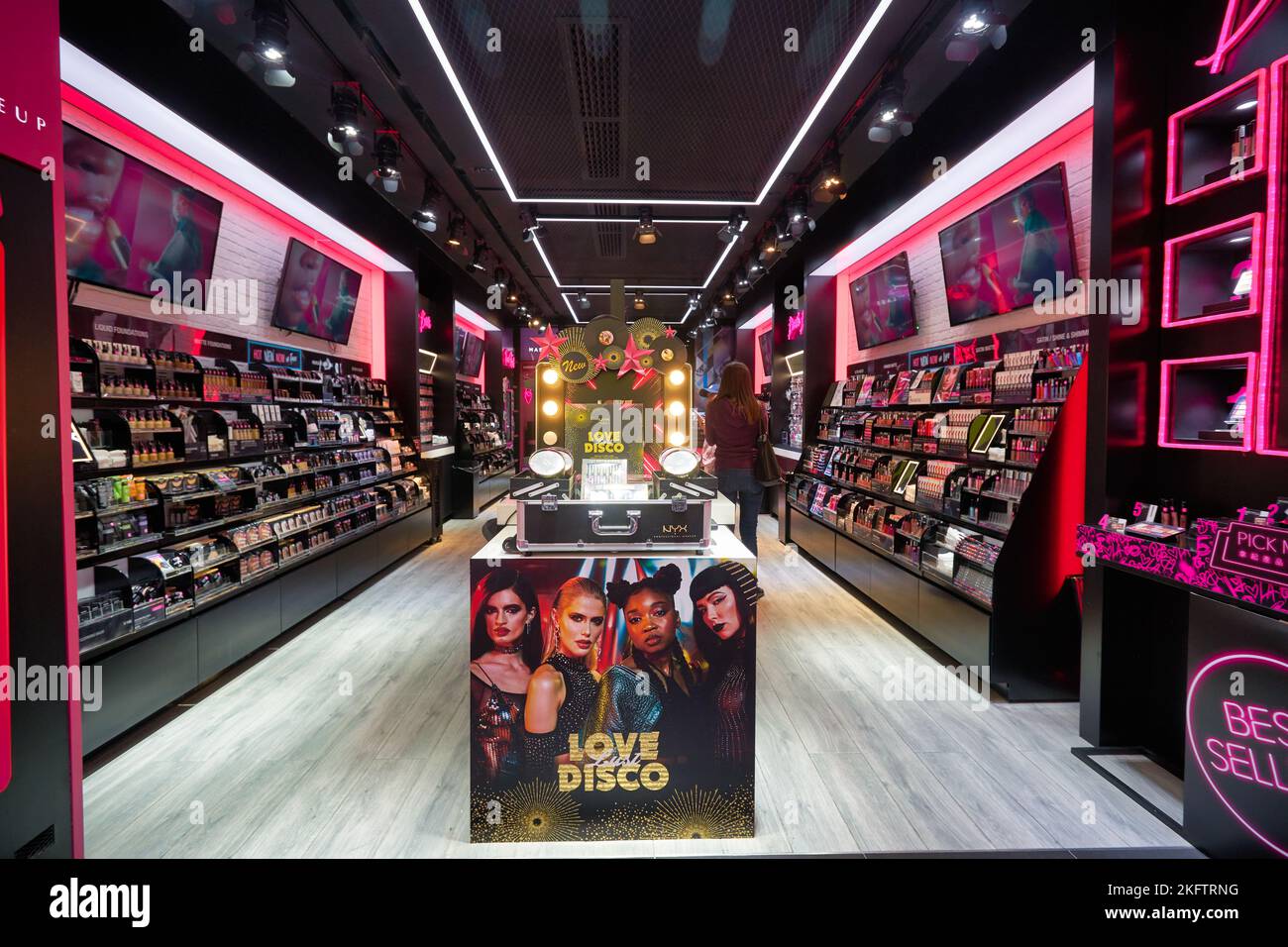 HONG KONG, CHINA - CIRCA DECEMBER, 2019: interior shot of NYX store in ...