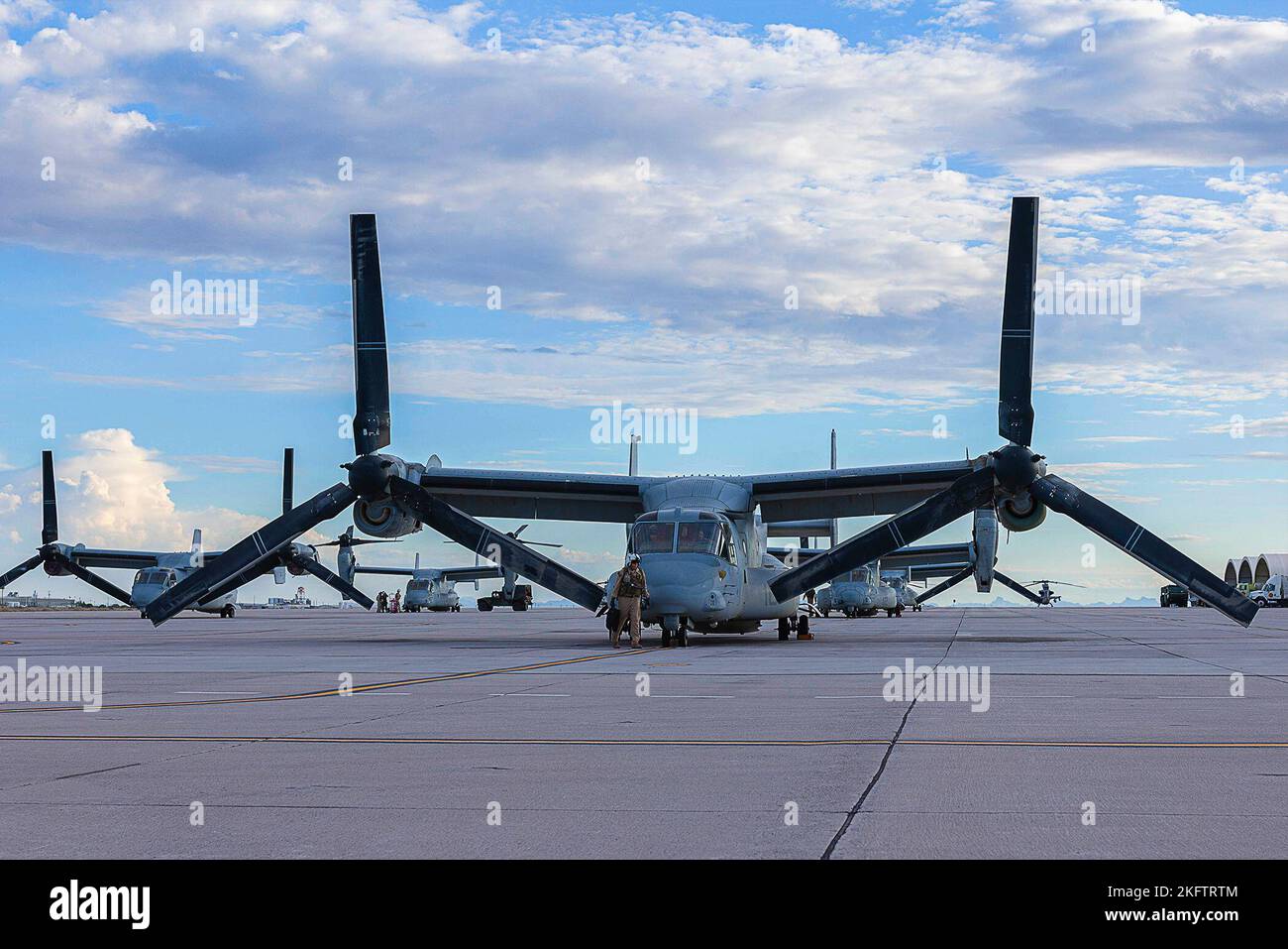 U.S. Marine Corps MV-22B Ospreys assigned to Marine Aviation Weapons ...