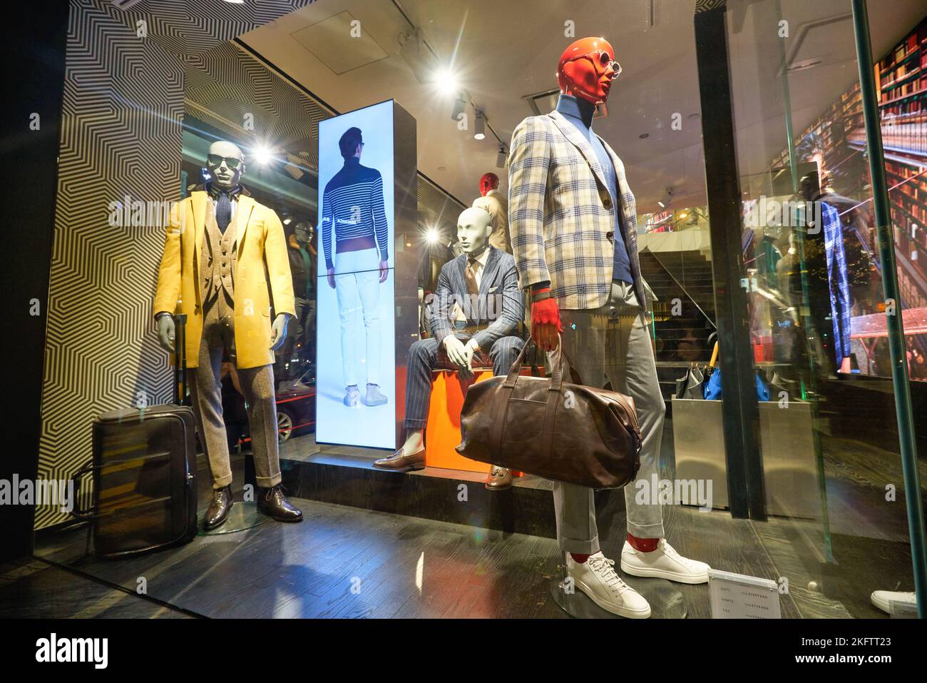 HONG KONG, CHINA - CIRCA DECEMBER, 2019: Suitsupply store in Hong Kong ...