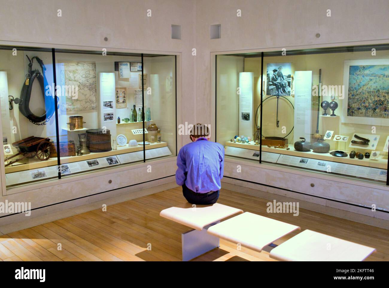 Interior with sitting tourists National Museum of Scotland, Chambers St ...