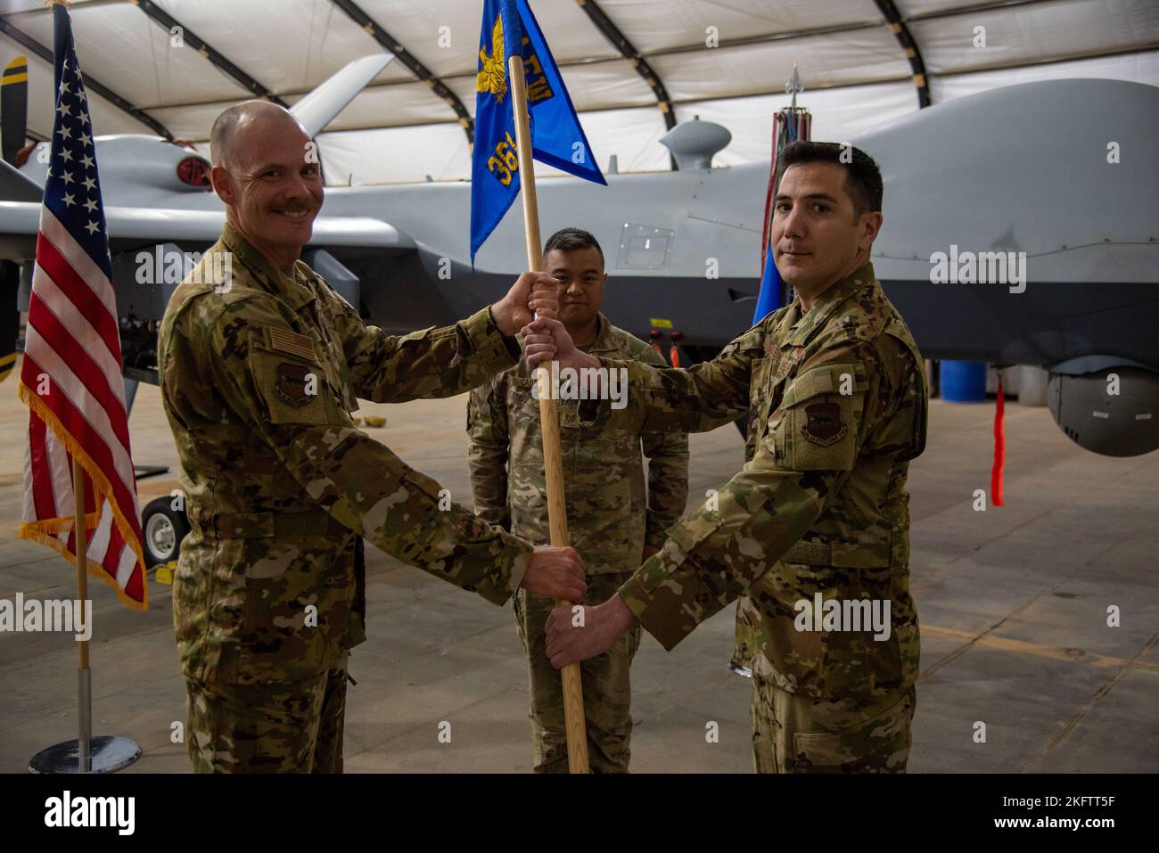U.S. Air Force Maj. James Miracle, 361st Expeditionary Attack Squadron ...