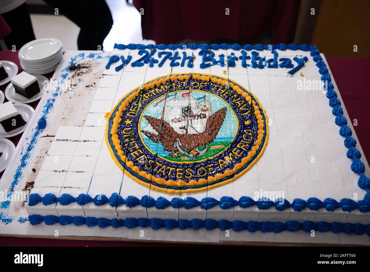 U.S. Marines and Sailors with 3rd Marine Logistics Group celebrate the ...