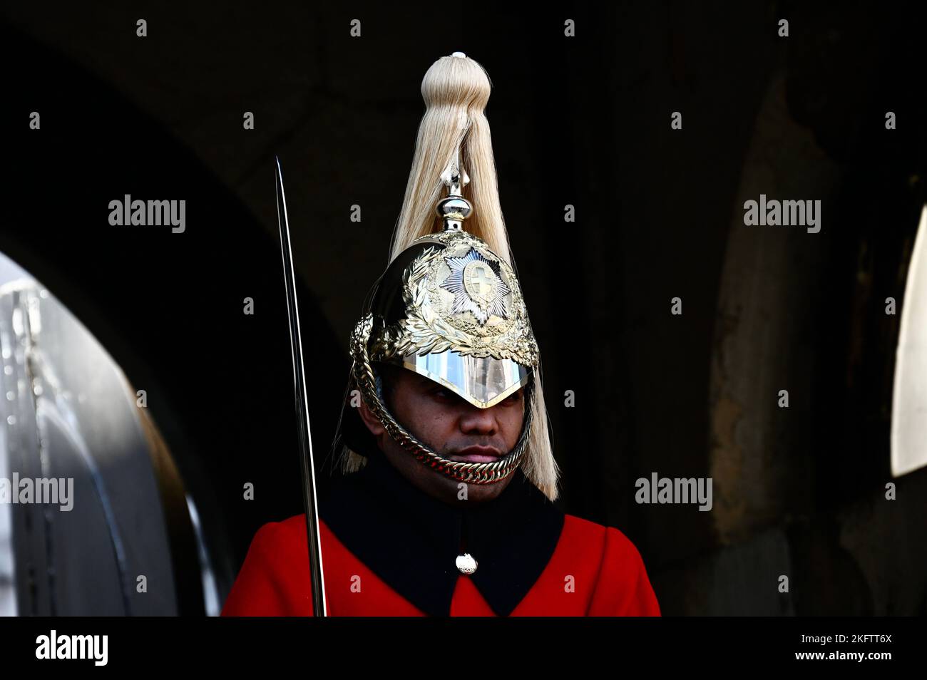 Life Guard, Horse Guards Parade, Whitehall, London. UK Stock Photo - Alamy