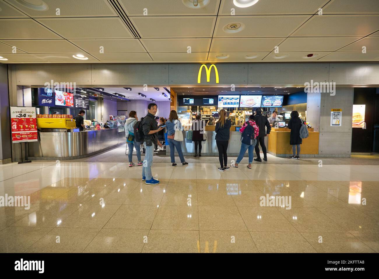 HONG KONG, CHINA - CIRCA DECEMBER, 2019: counter service in a McDonald ...
