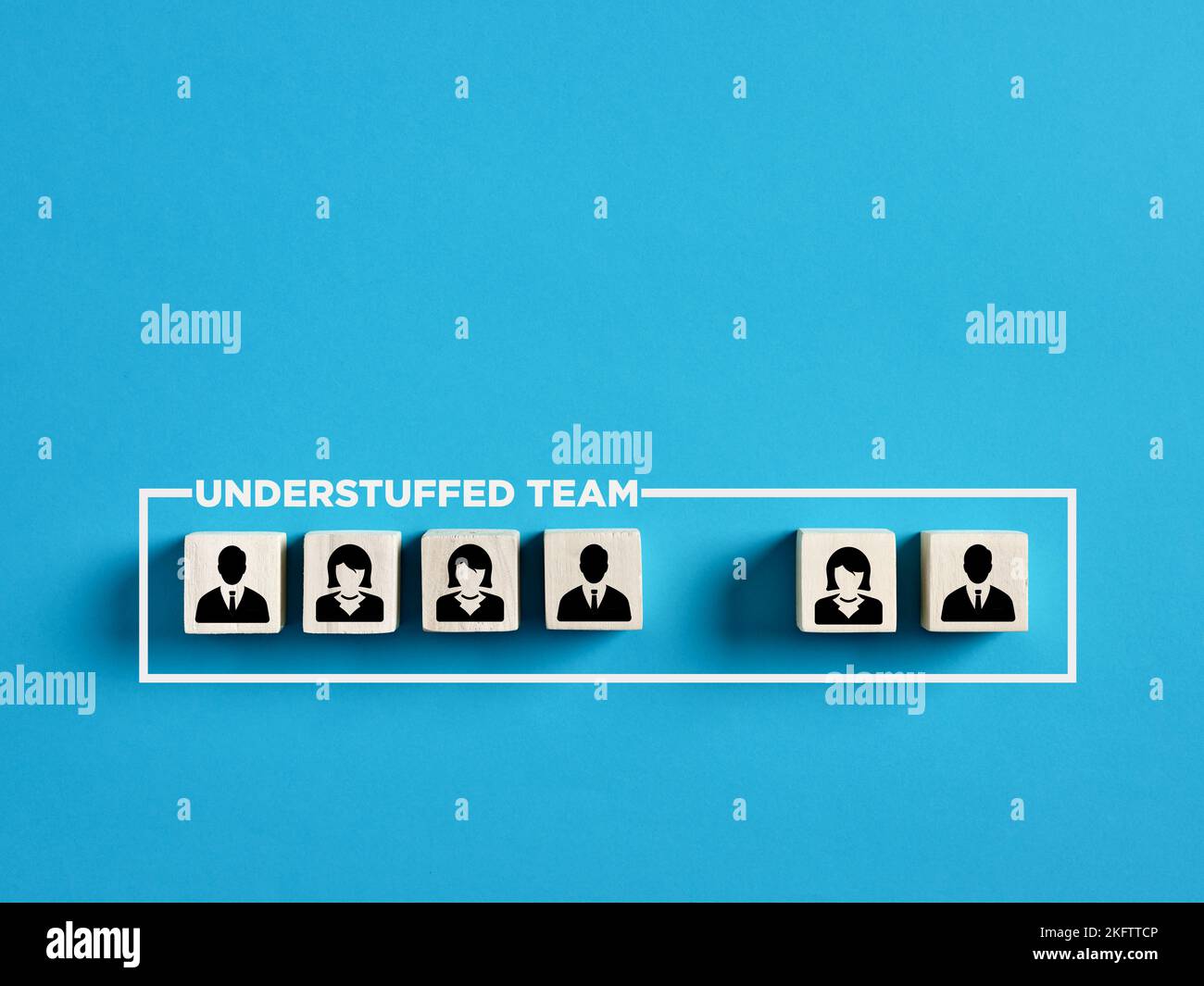 Understaffed team in business concept. Searching, hiring, recruiting ...