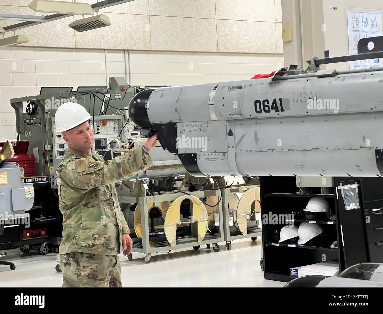 An Avionics Electronic Warfare Systems (POD) specialist assigned to the ...