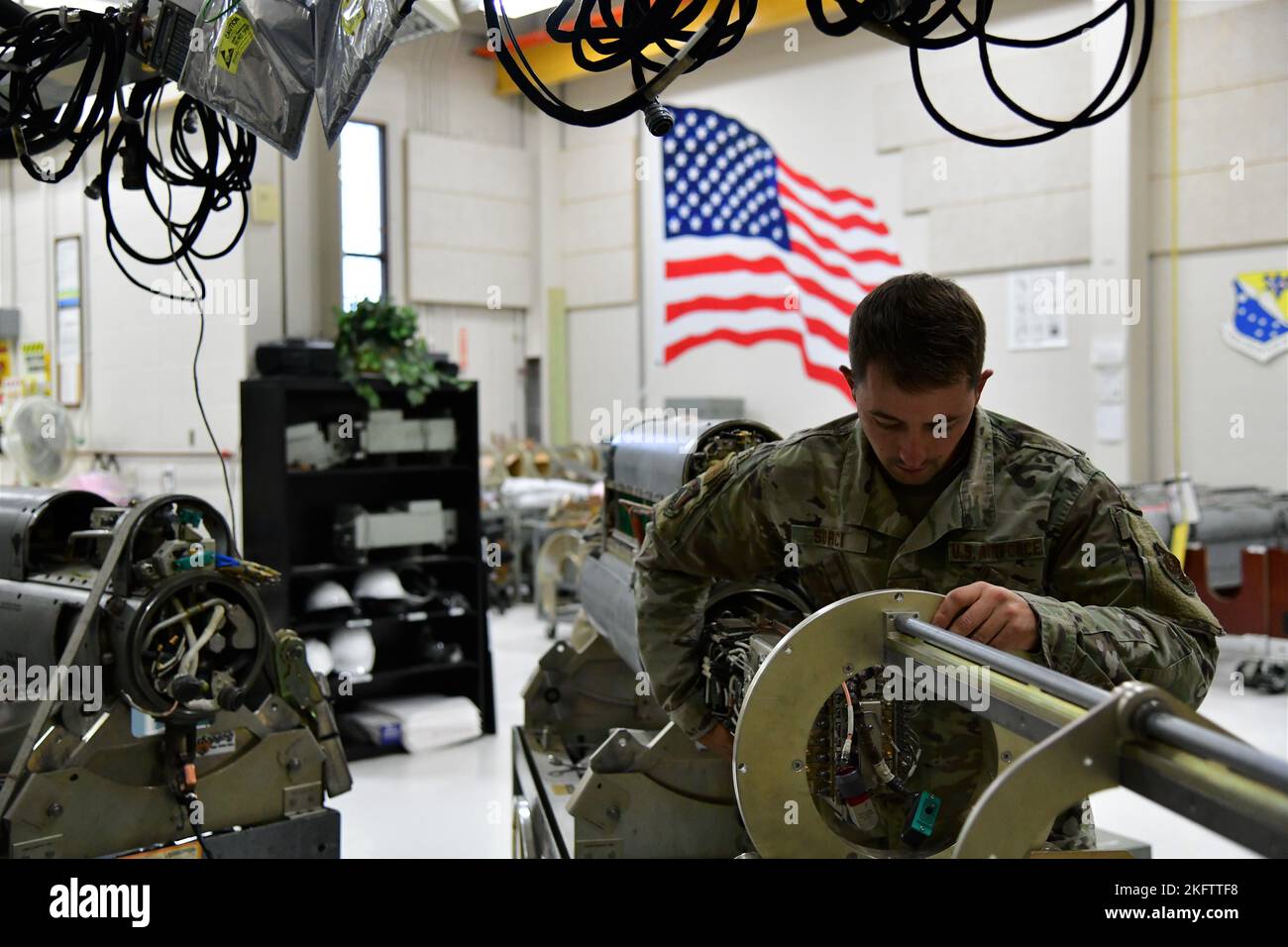 An Avionics Electronic Warfare Systems (POD) specialist assigned to the ...