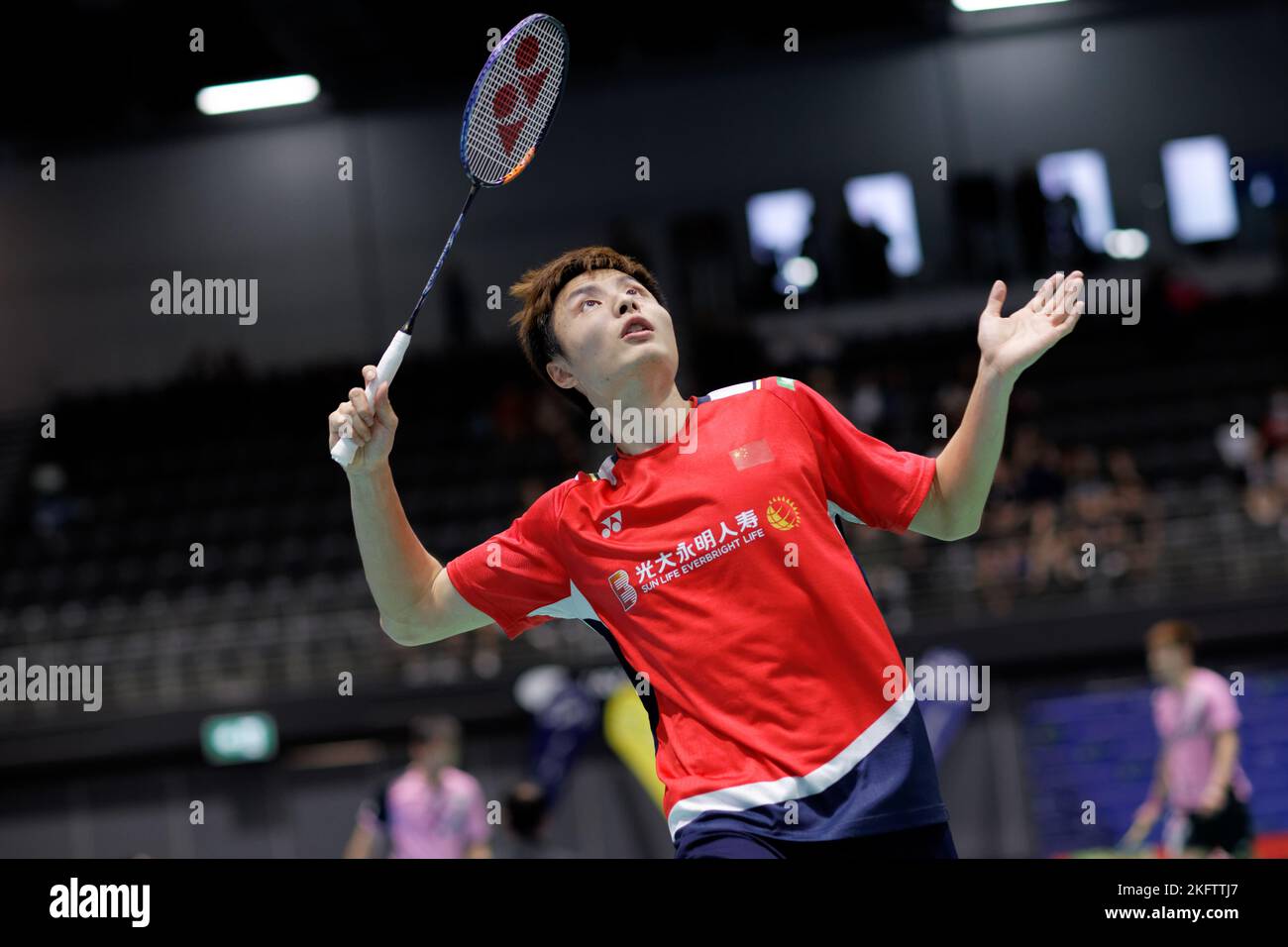 SYDNEY, AUSTRALIA - NOVEMBER 18: Yu Qi Shi of China in action during ...