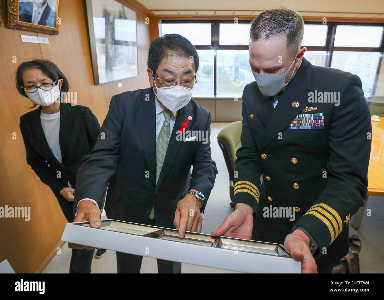 HAKODATE, Japan (Oct. 7, 2022) Kudo Toshiki, mayor of Hakodate ...