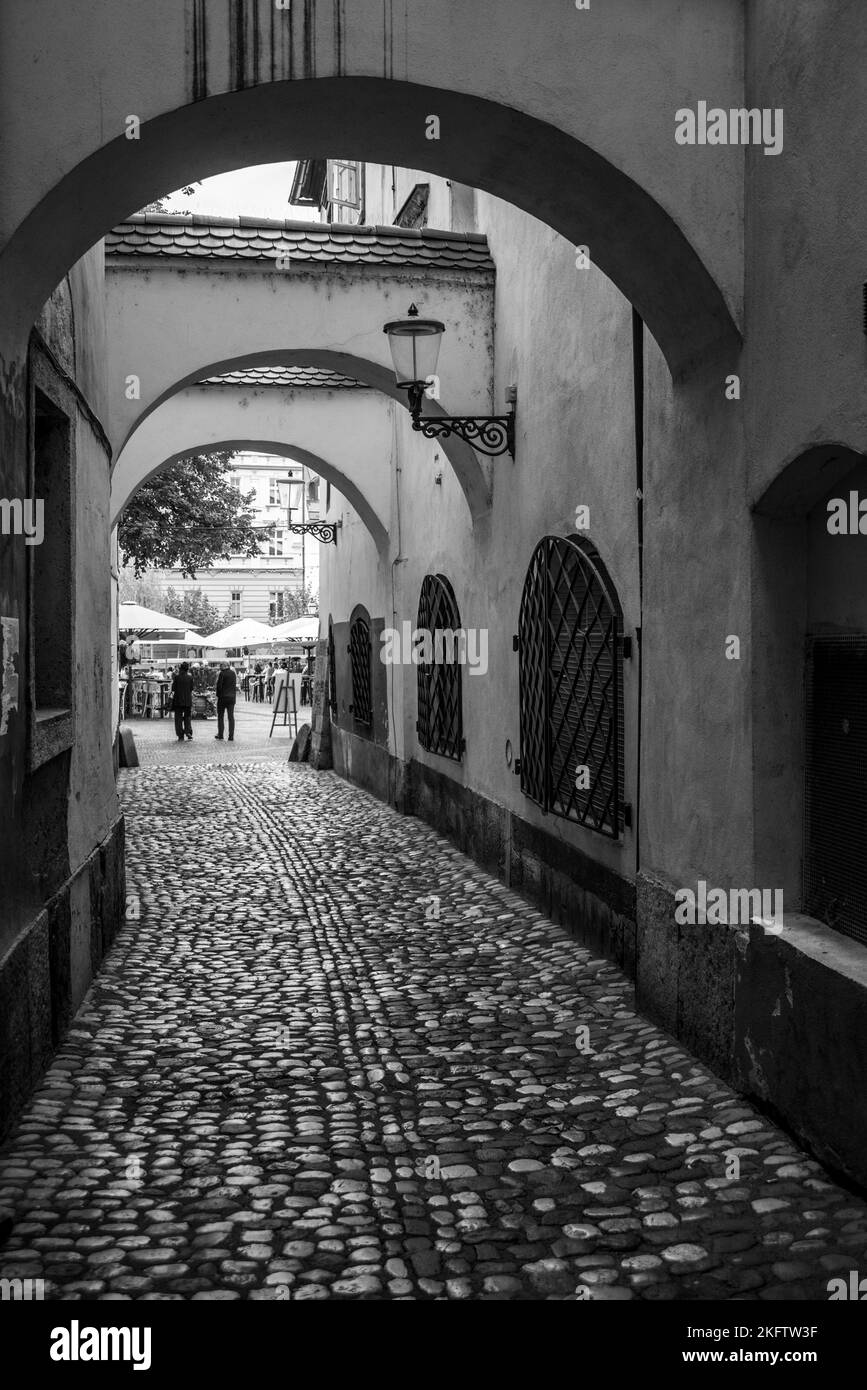 Slovenia market Black and White Stock Photos & Images - Alamy