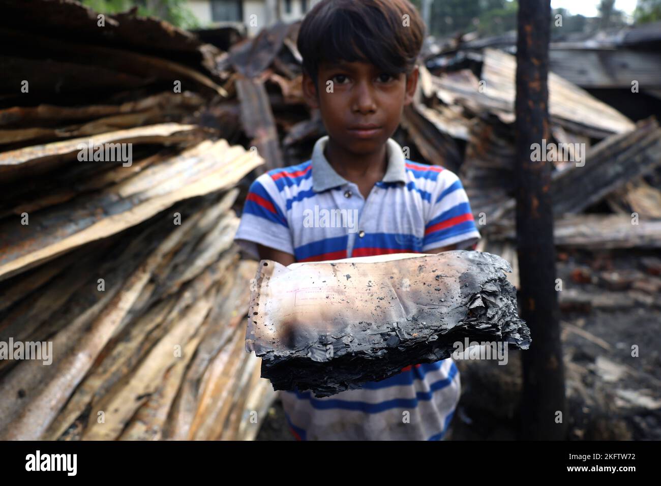 Uttara, Dhaka, Bangladesh. 20th Nov, 2022. After a fire broke out in a ...
