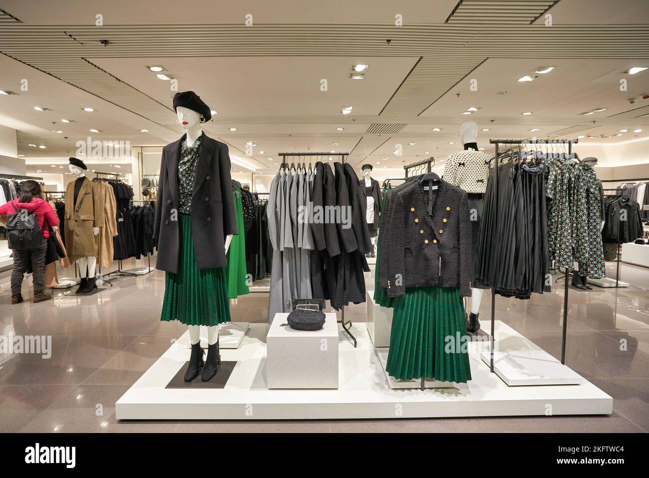 HONG KONG, CHINA - CIRCA DECEMBER, 2019: interior shot of Zara store at ...