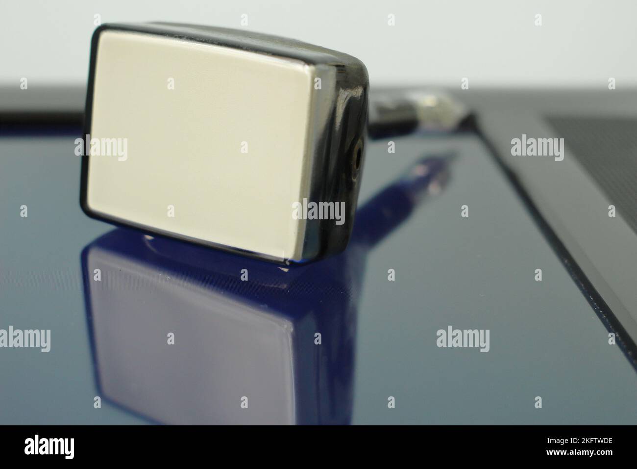 Old kinescope lying on a new flat screen Stock Photo - Alamy