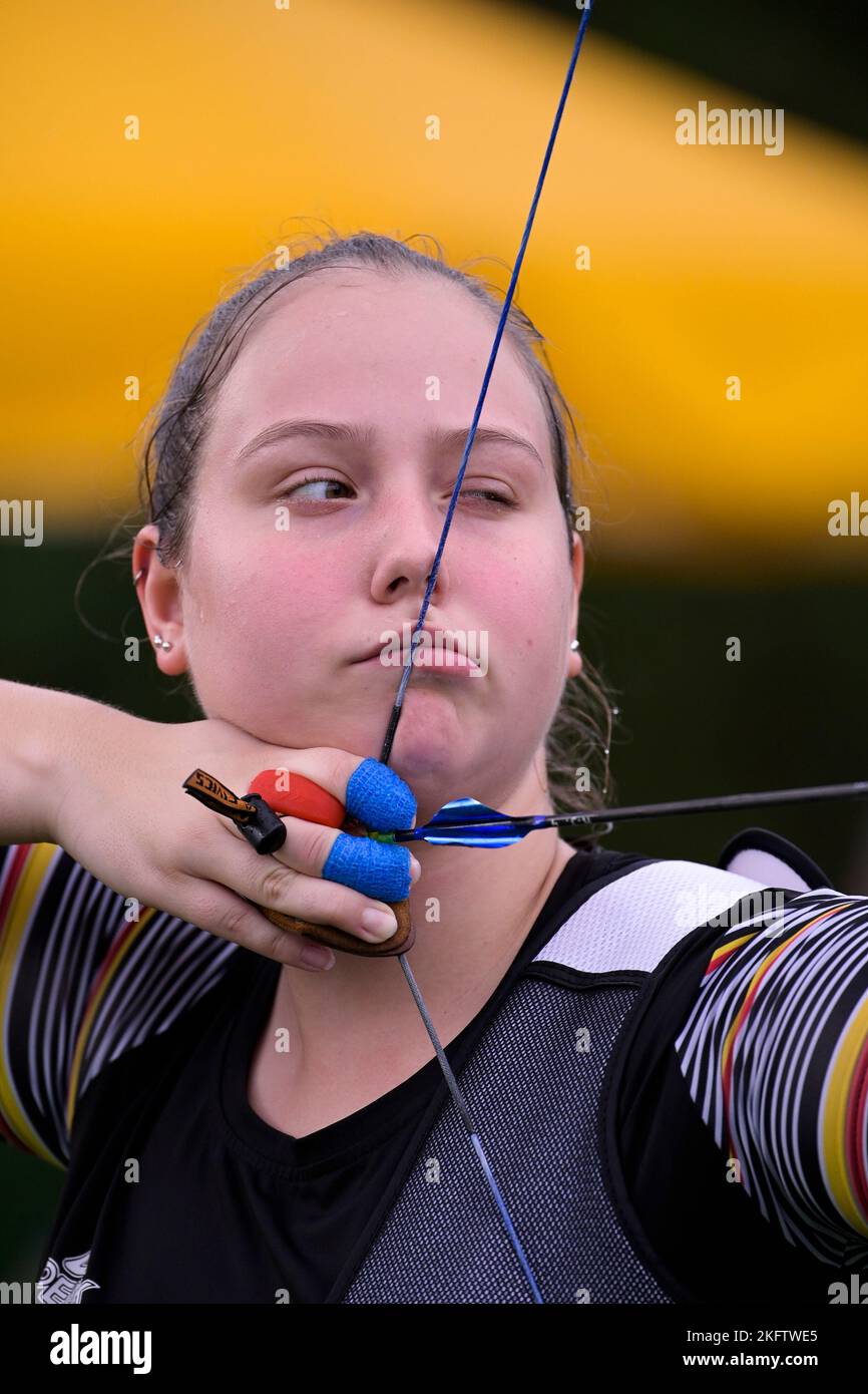 Belek Turkey, 20 November 2022. Belgian archer Julie Hellemans pictured ...