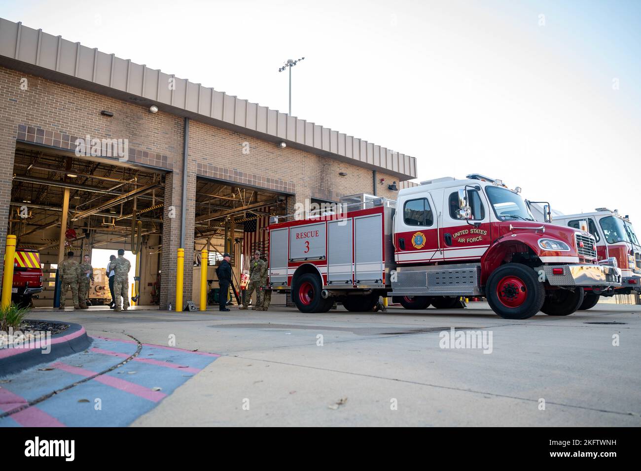 The U.S. Air Force 20th Civil Engineer Squadron fire department holds a ...
