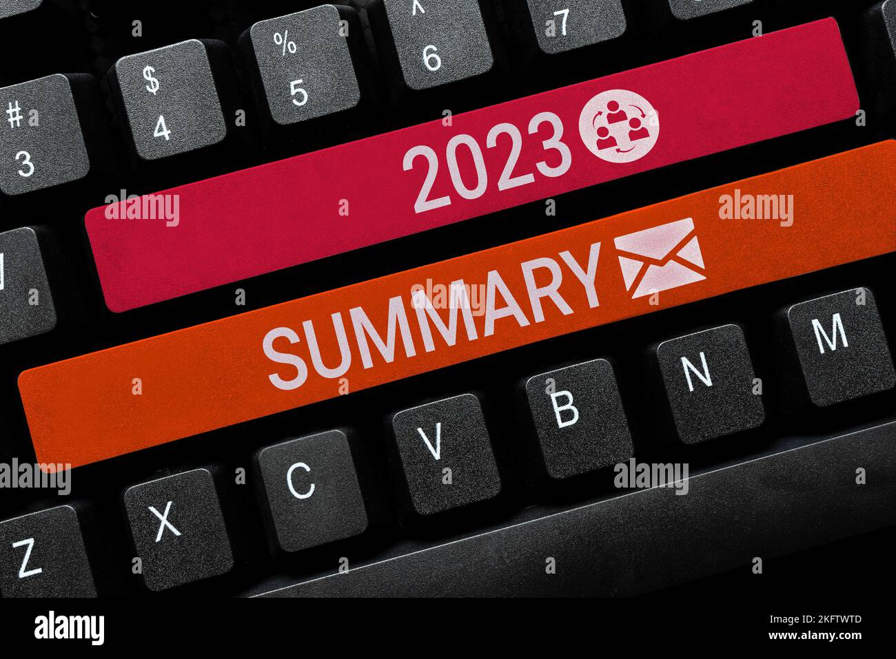 Sign displaying 2023 Summary. Word for summarizing past year events ...