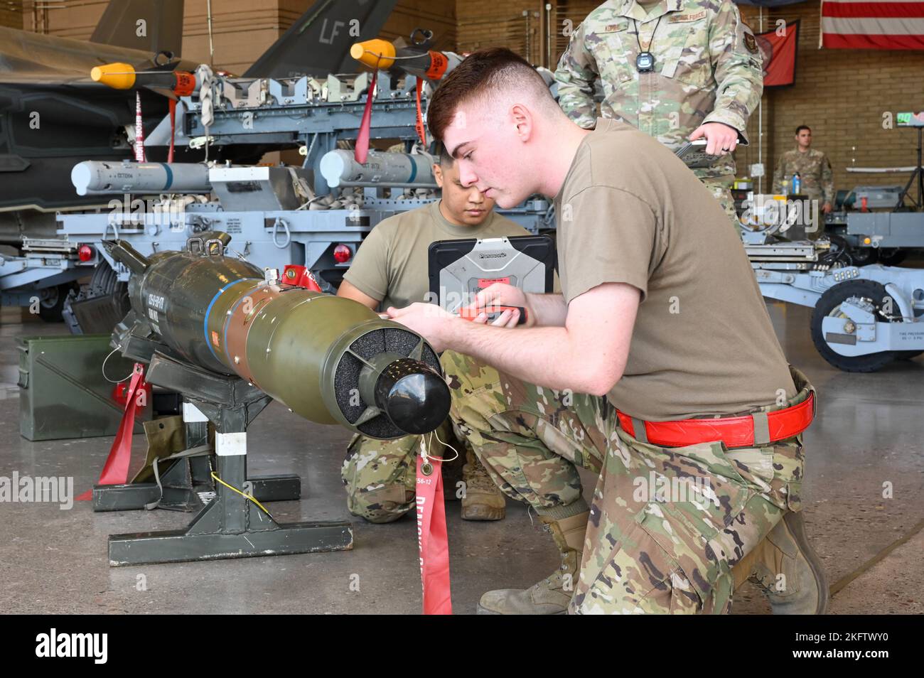 U.S. Air Force Senior Airman Wyatt Sparks (front) and Staff Sgt ...