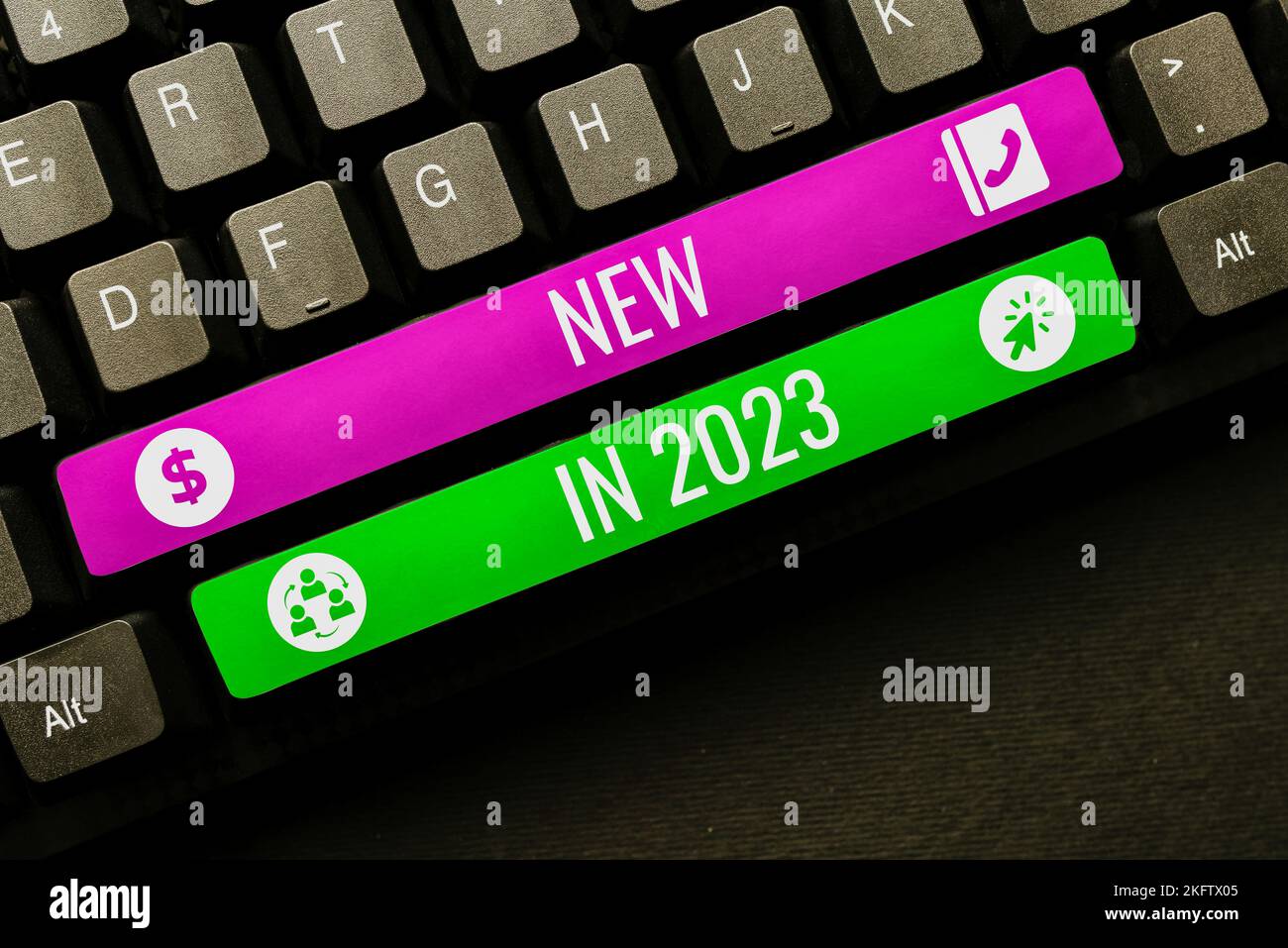 Text sign showing New In 2023. Business overview list of fresh things ...