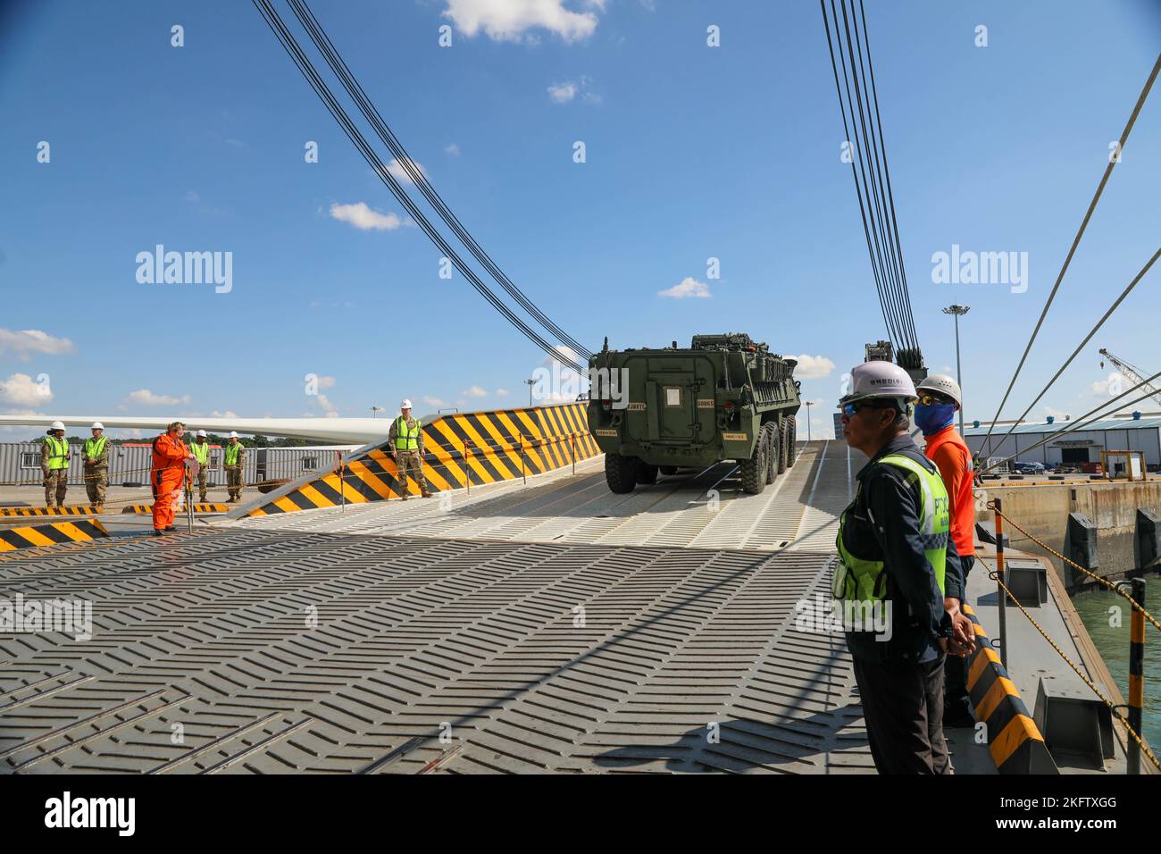 A Stryker combat vehicle disembarks the Liberty Passion at the Port of ...