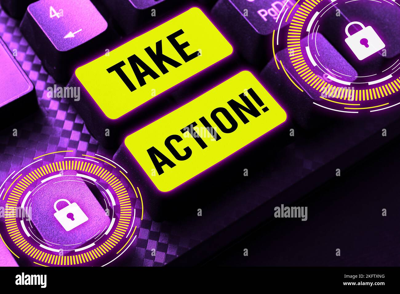 Hand writing sign Take Action. Business approach do something official ...