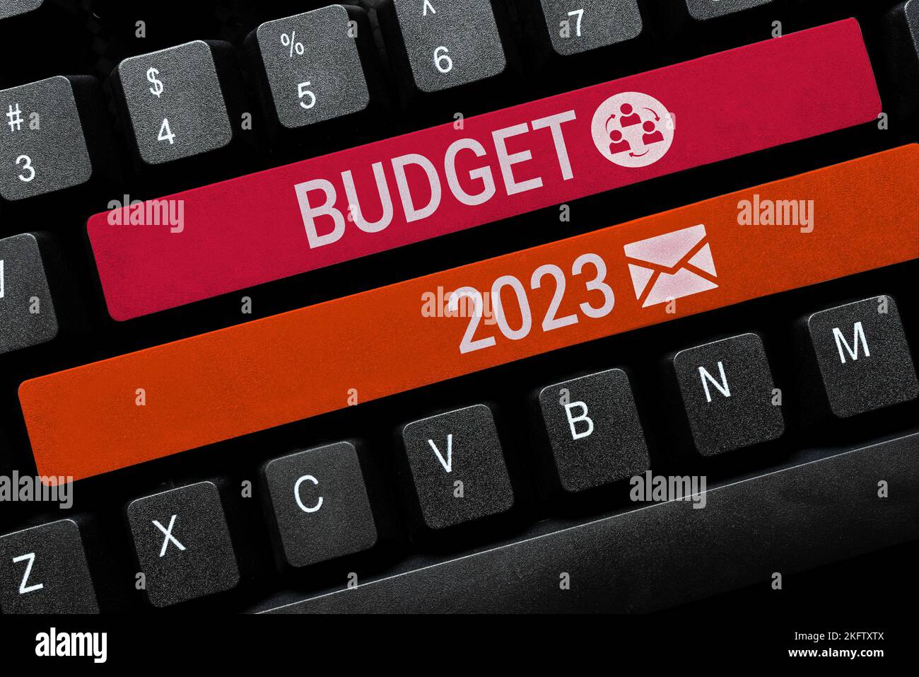 Writing displaying text Budget 2023. Word for estimate of income and ...