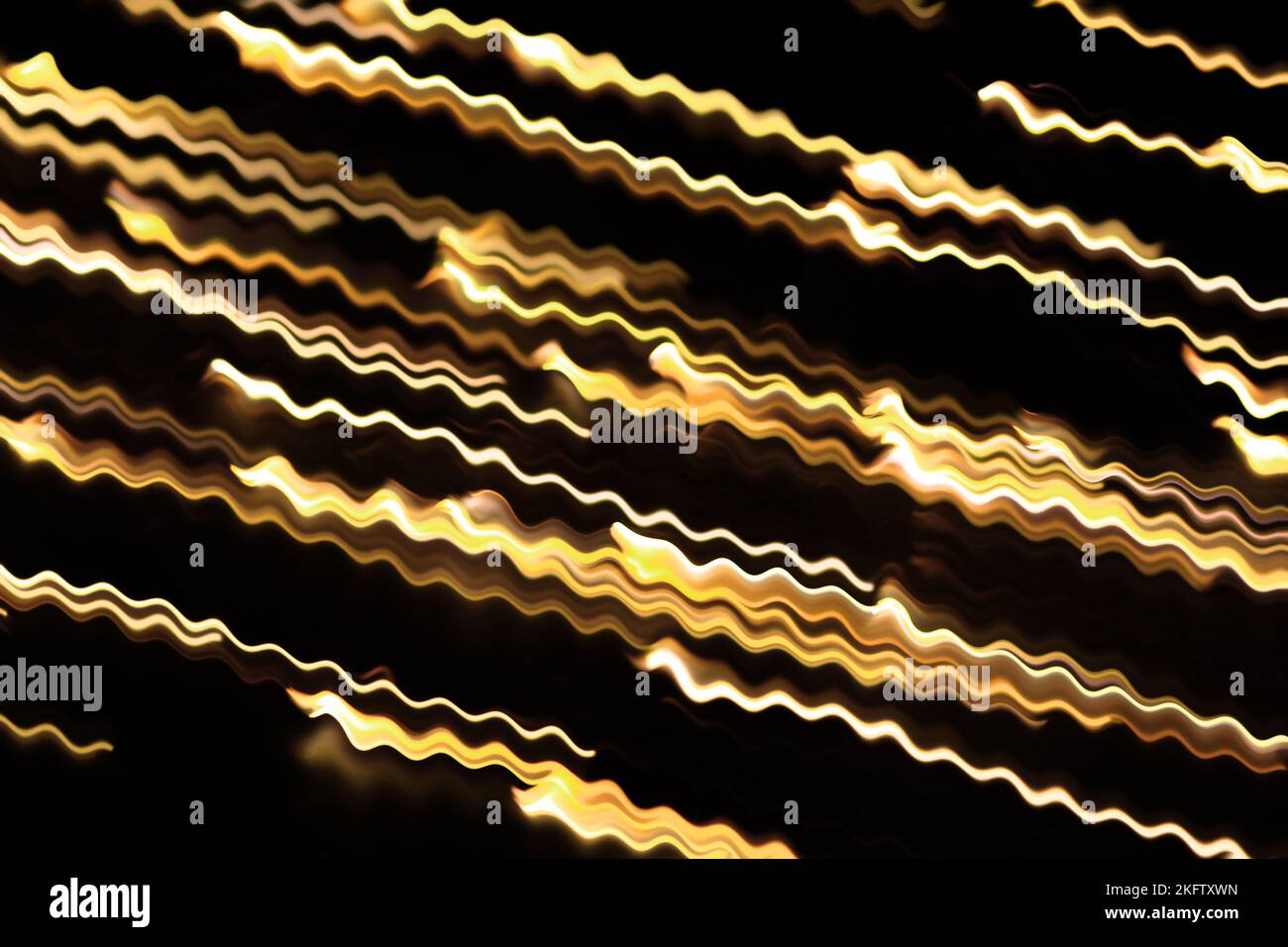 Yellow glowing swirl wave, fire light effect, line, lightning electric ...