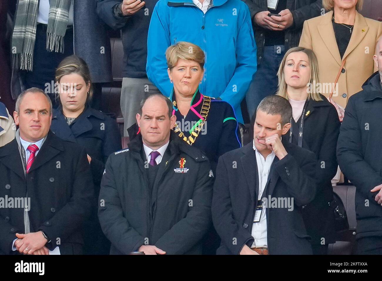 Manchester, UK. 18th Nov, 2022. Clare Balding looks on during the 2021 ...
