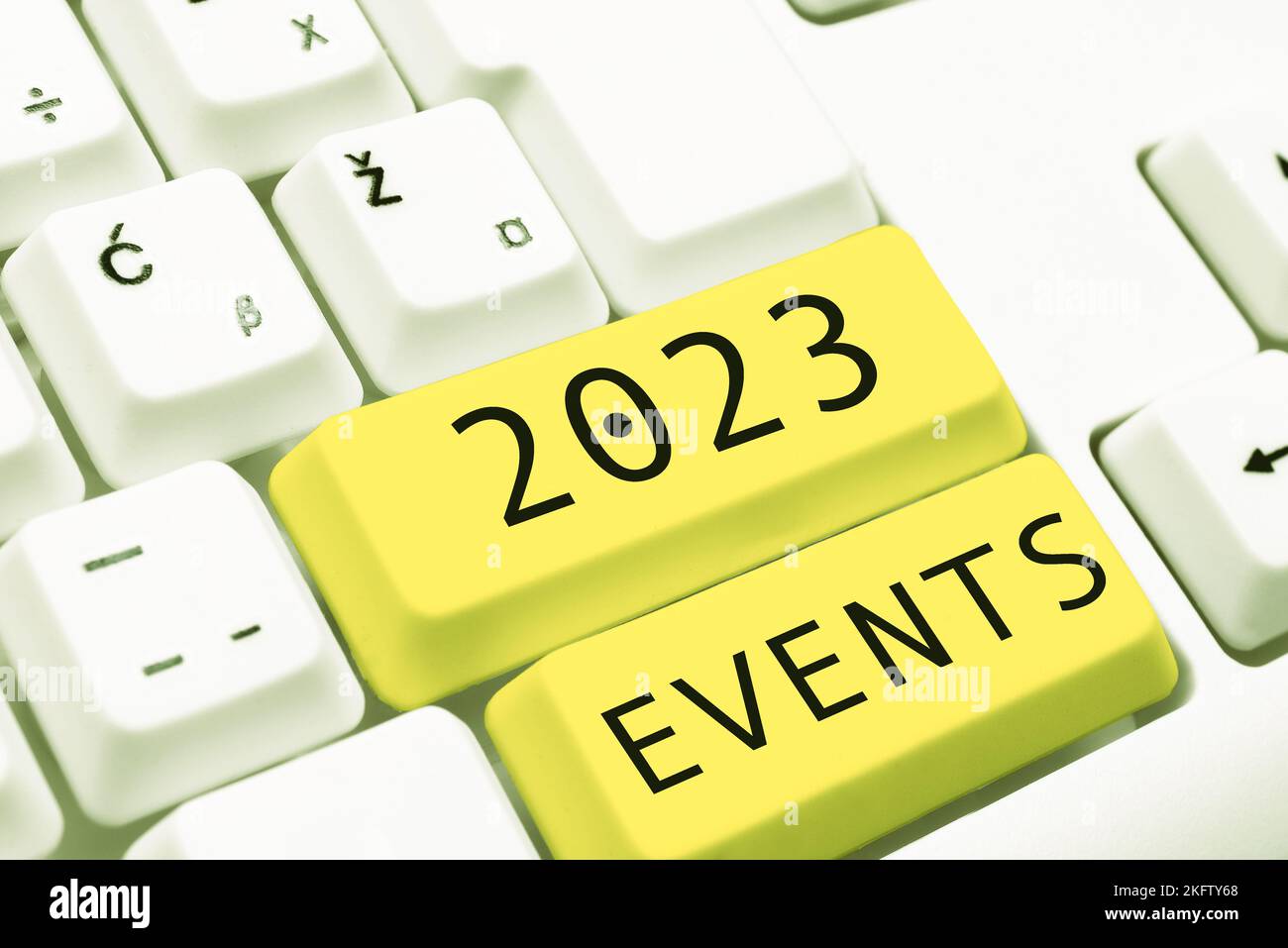 Writing displaying text 2023 Events. Business overview New year ...