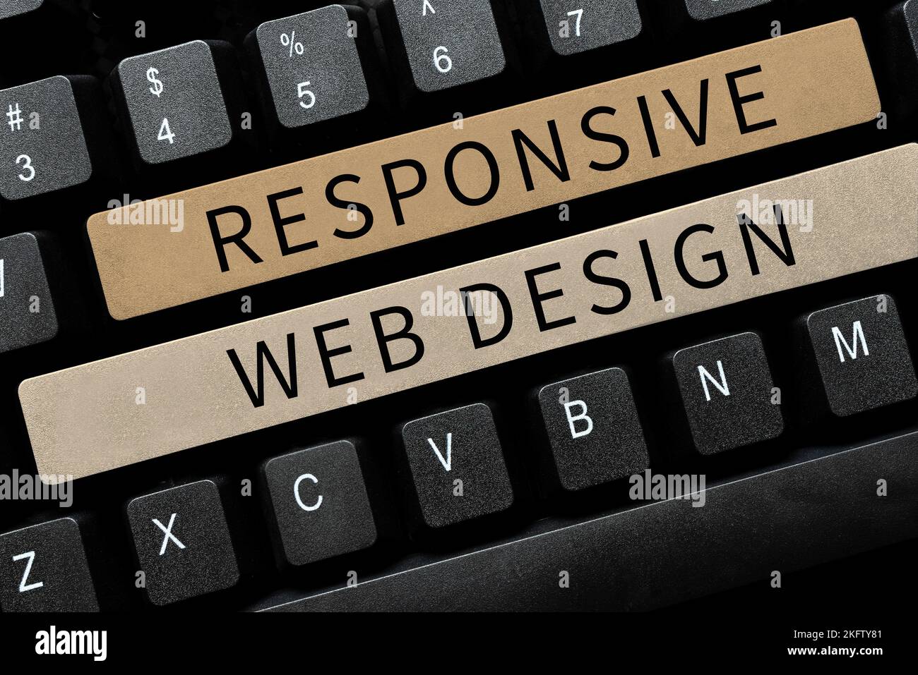 Conceptual display Responsive Web Design. Word Written on web page ...