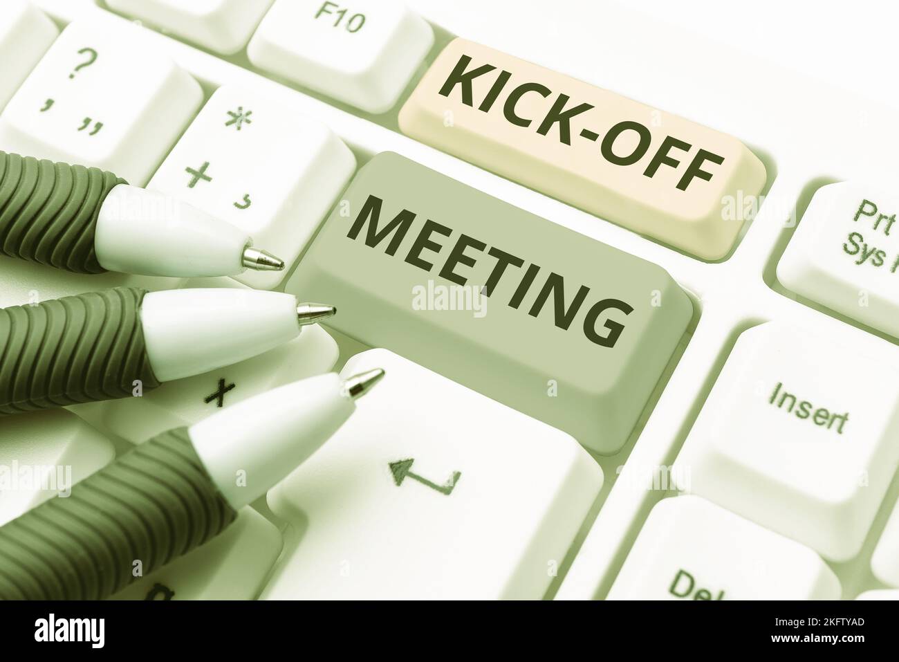 Text caption presenting Kick Off Meeting. Concept meaning first meeting ... Text caption presenting Kick Off Meeting. Concept meaning first meeting ...