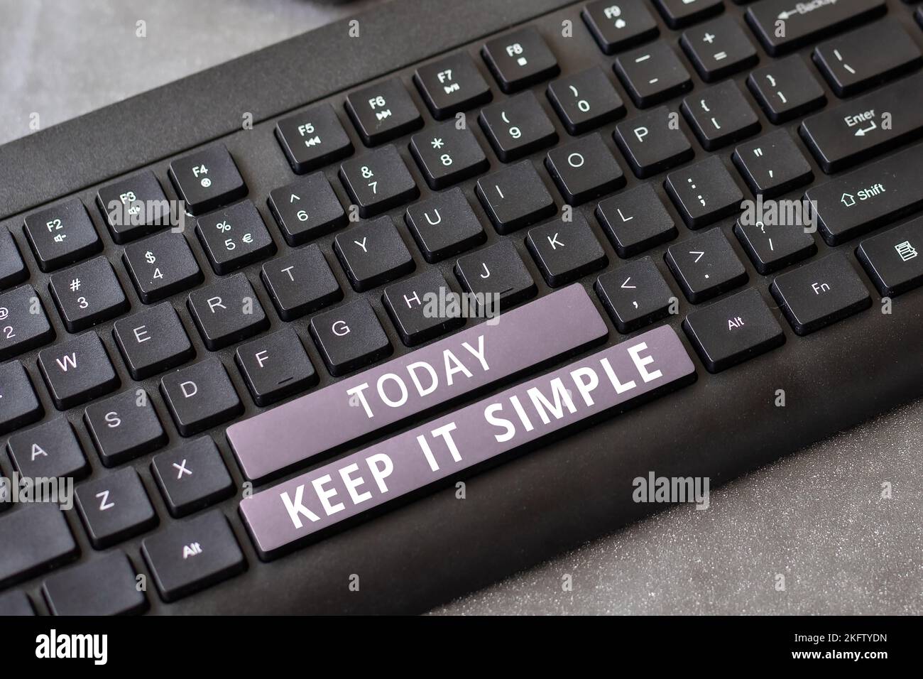 Text caption presenting Keep It Simple. Word for Easy to toss around ...