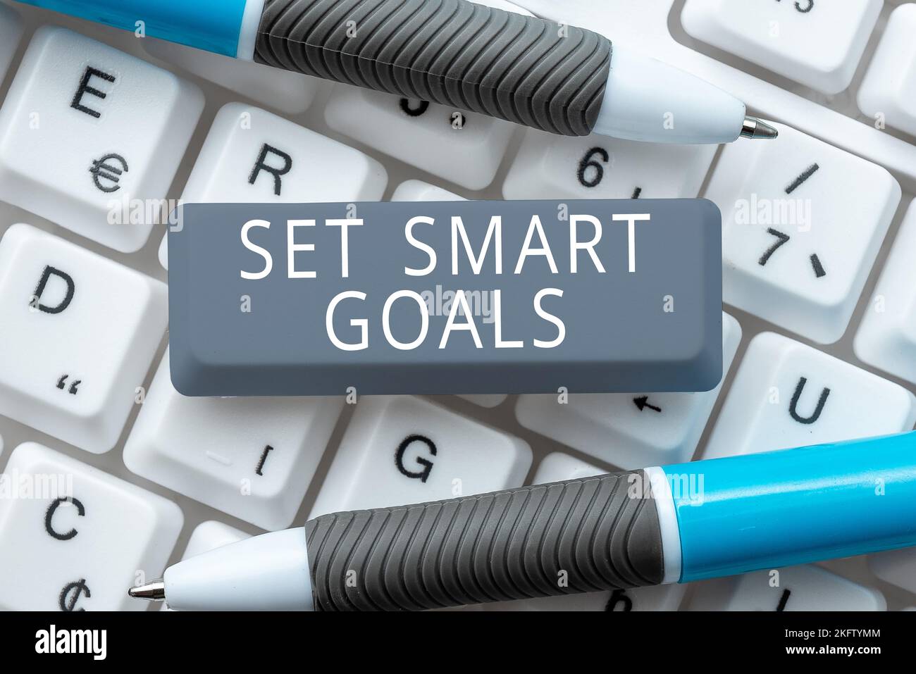 Conceptual caption Set Smart Goals. Internet Concept Establish ...