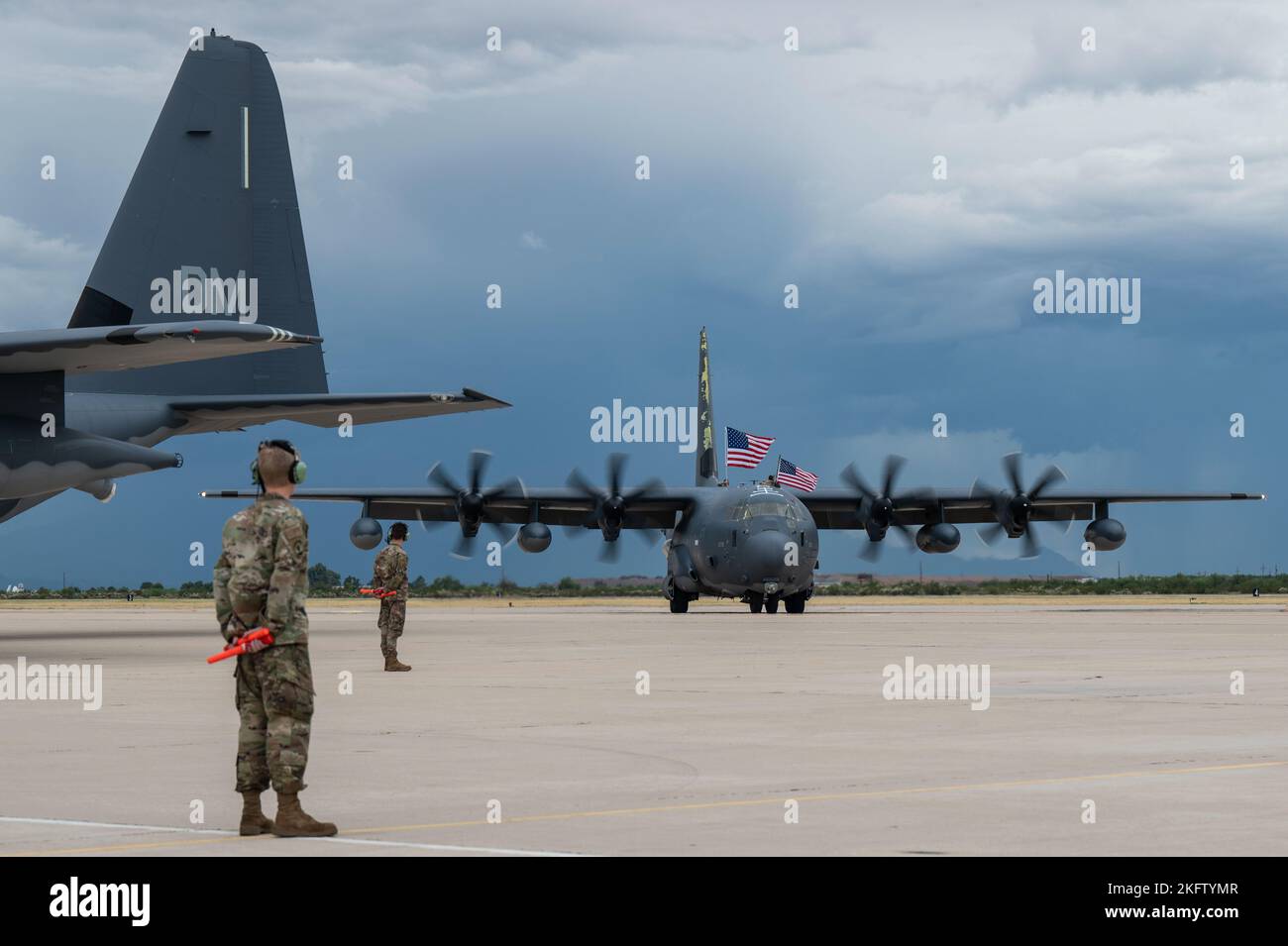 A U.S. Air Force HC-130J Combat King II, assigned to the 79th Rescue ...