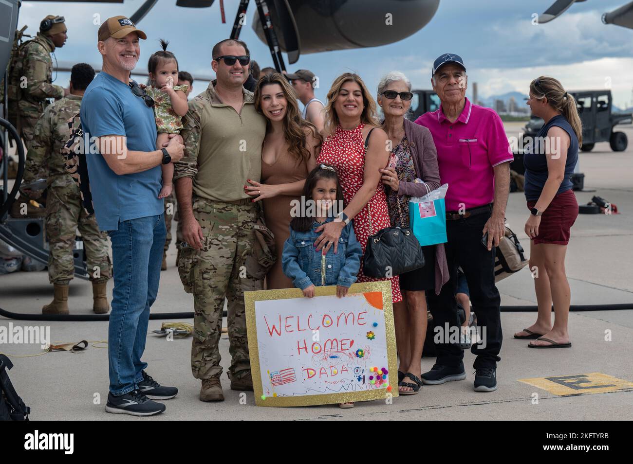 Family and friends greet redeploying members assigned to the 355th Wing ...