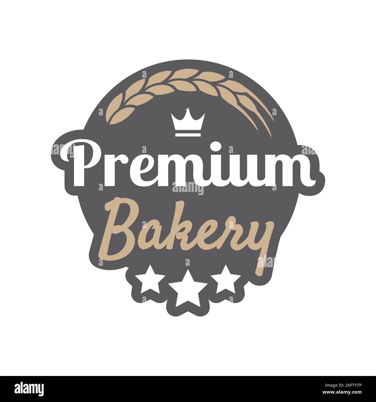Bakery logo with wheat for restaurant. Vector food branding identity ...