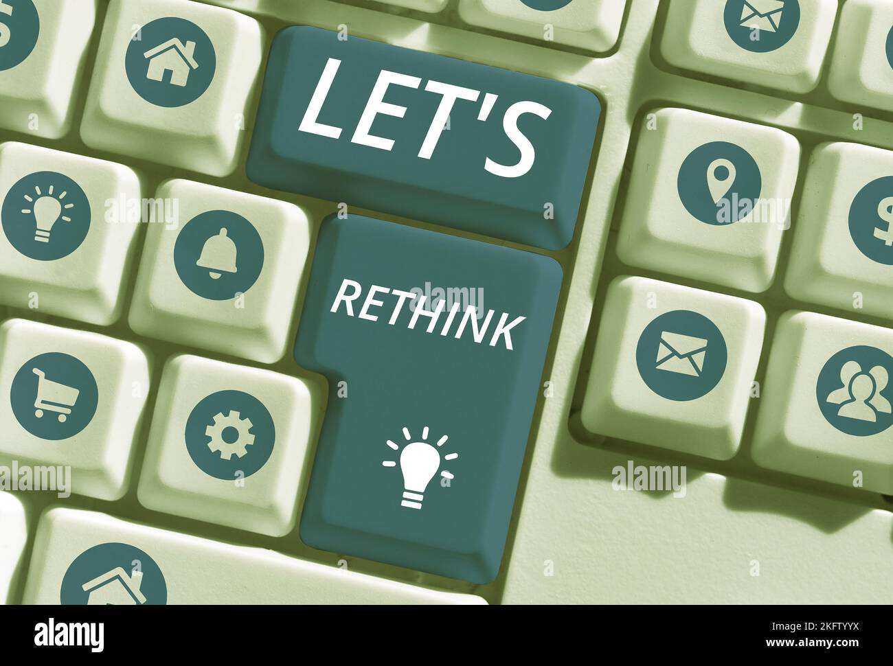 Conceptual caption Let's Rethink. Word for an Afterthought To Remember ...