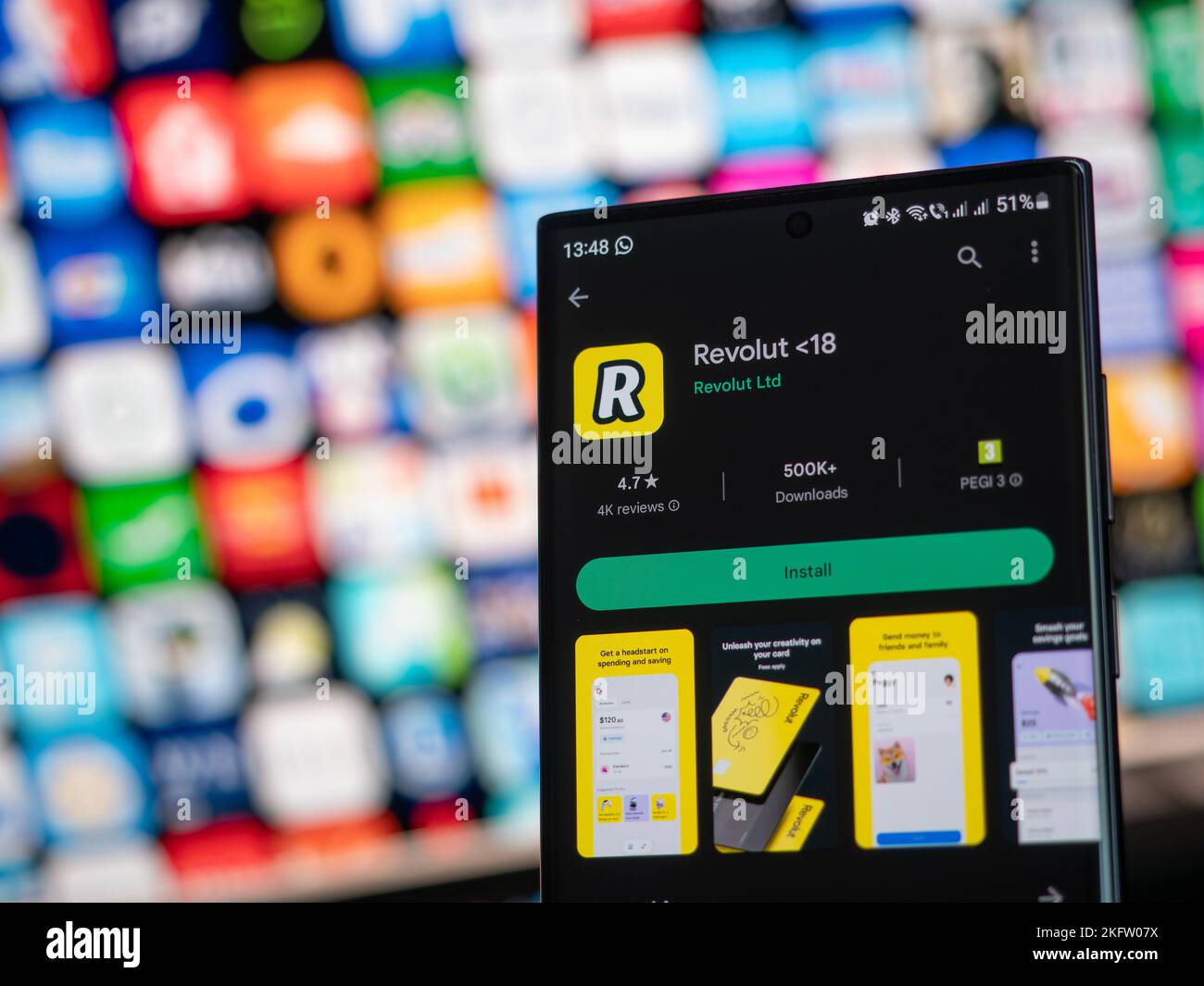 Galati, Romania - October 31, 2022: Revolut