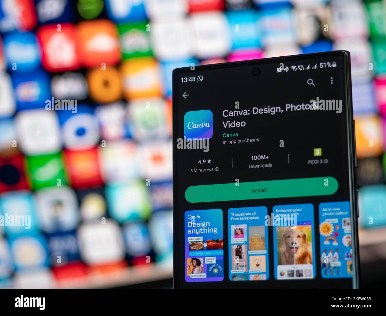 Galati, Romania - October 31, 2022: Canva application available on ...