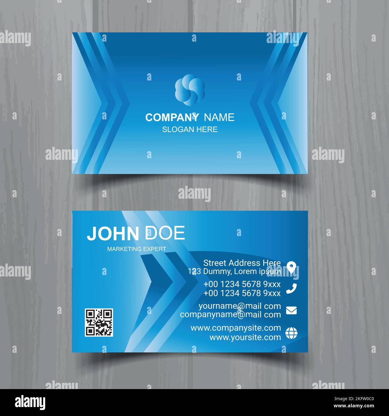Professional business card design template Stock Vector Image & Art - Alamy