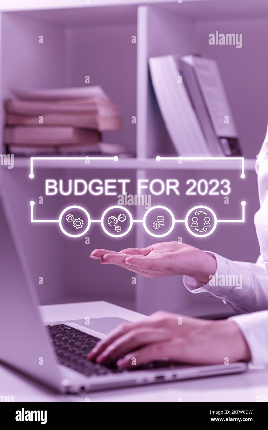 Text showing inspiration Budget For 2023. Word Written on An written ...