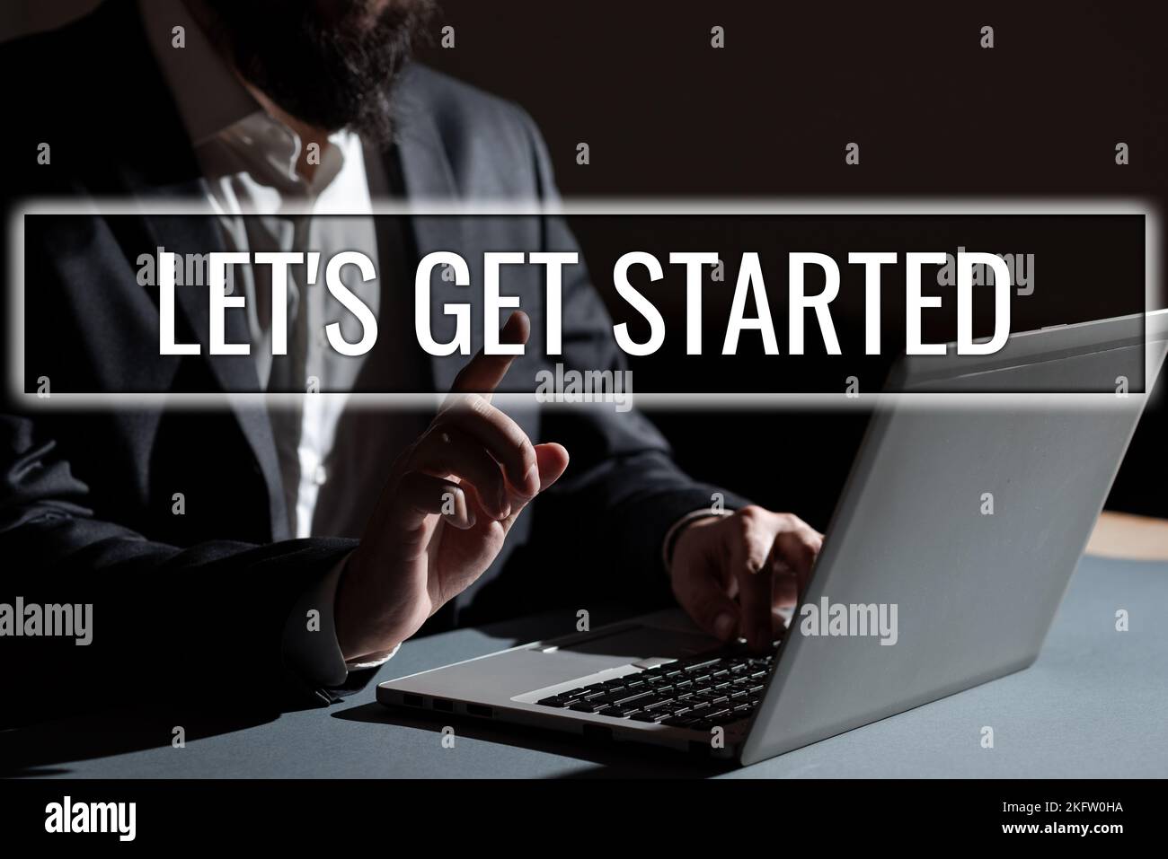 Inspiration showing sign Let's Get Started. Business showcase To begin ...