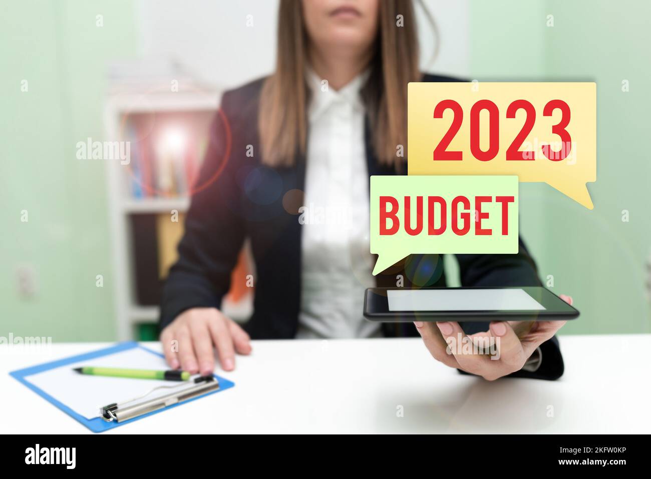 Sign displaying 2023 Budget. Business approach Business financial plan ...