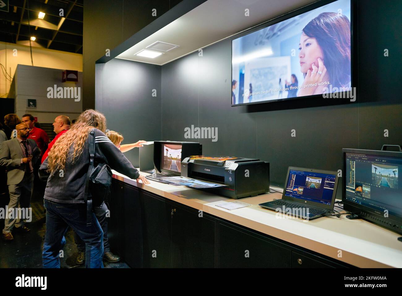 COLOGNE, GERMANY - CIRCA SEPTEMBER, 2018: inkjet printer on display at ...
