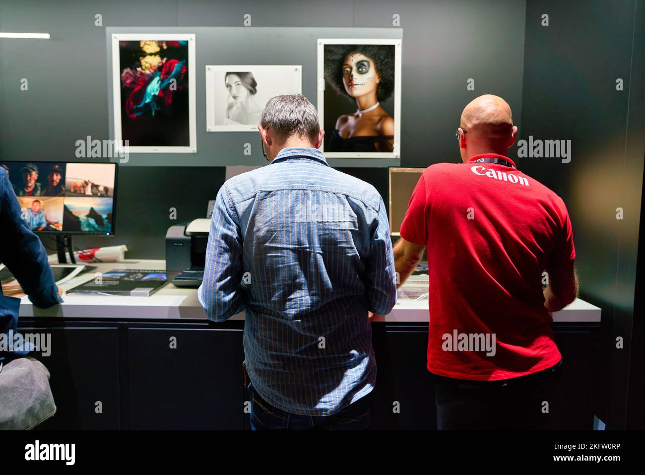 COLOGNE, GERMANY - CIRCA SEPTEMBER, 2018: inkjet printer on display at ...