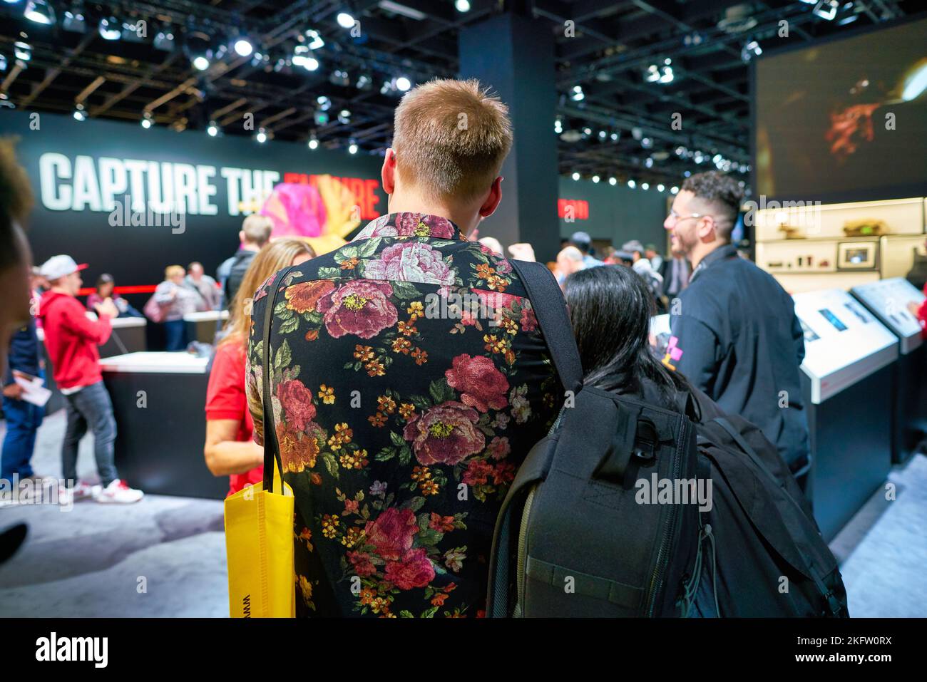 COLOGNE, GERMANY - CIRCA SEPTEMBER, 2018: Canon space at the Photokina ...