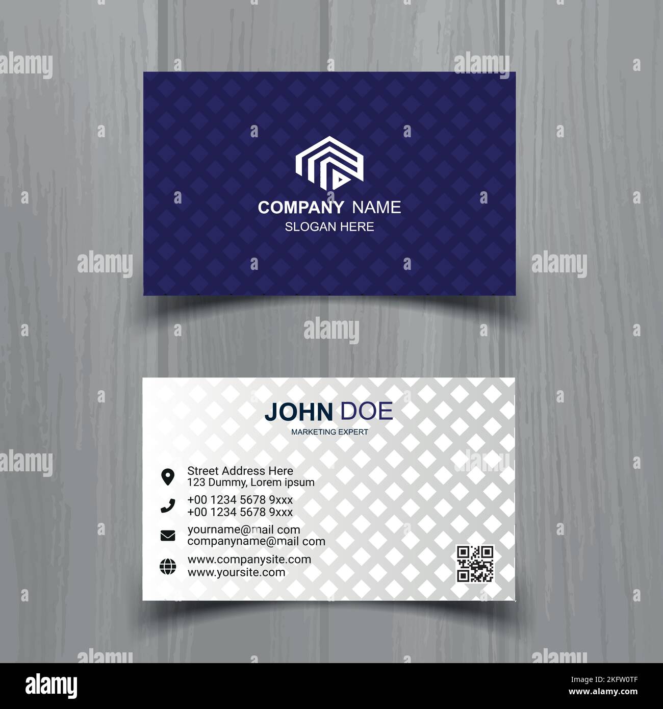 Professional business card design template Stock Vector Image & Art - Alamy