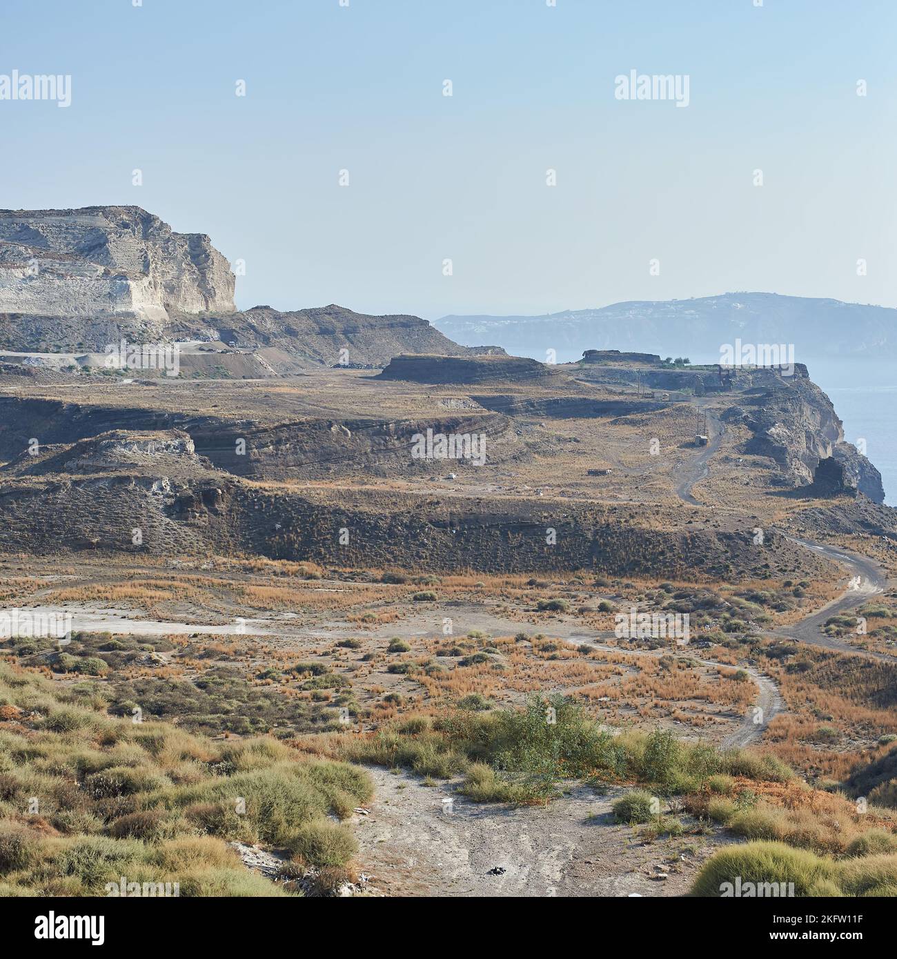 View of Santorini island landscape, Greece Stock Photo - Alamy