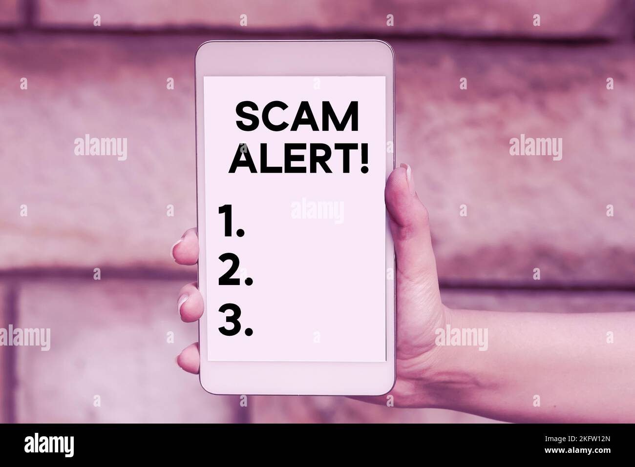 Sign displaying Scam Alert. Business concept warning someone about ...