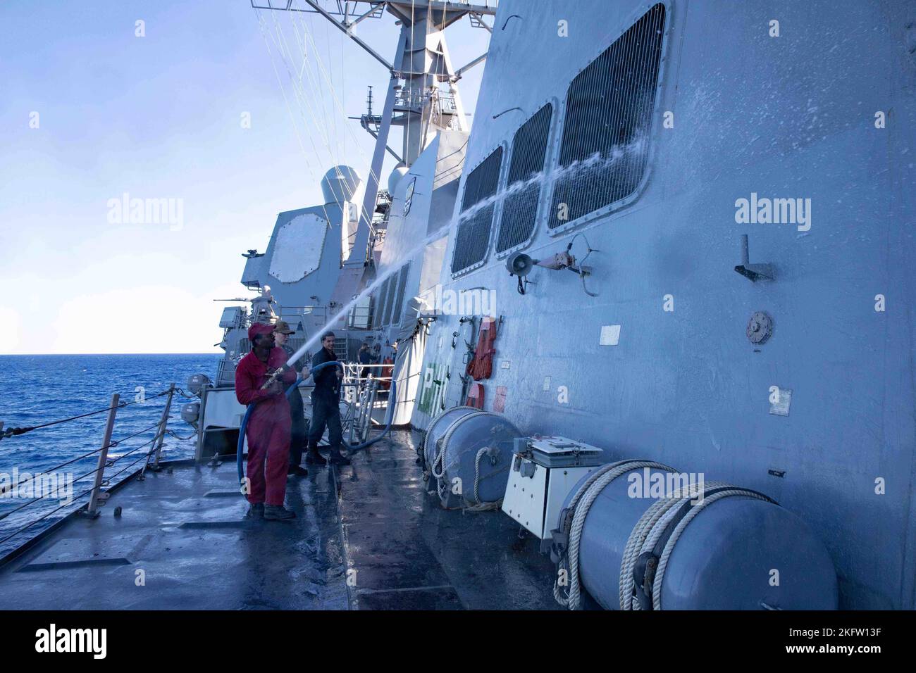 221008-N-OK195-1052 MEDITERRANEAN SEA (Oct. 8, 2022) Damage Controlman ...