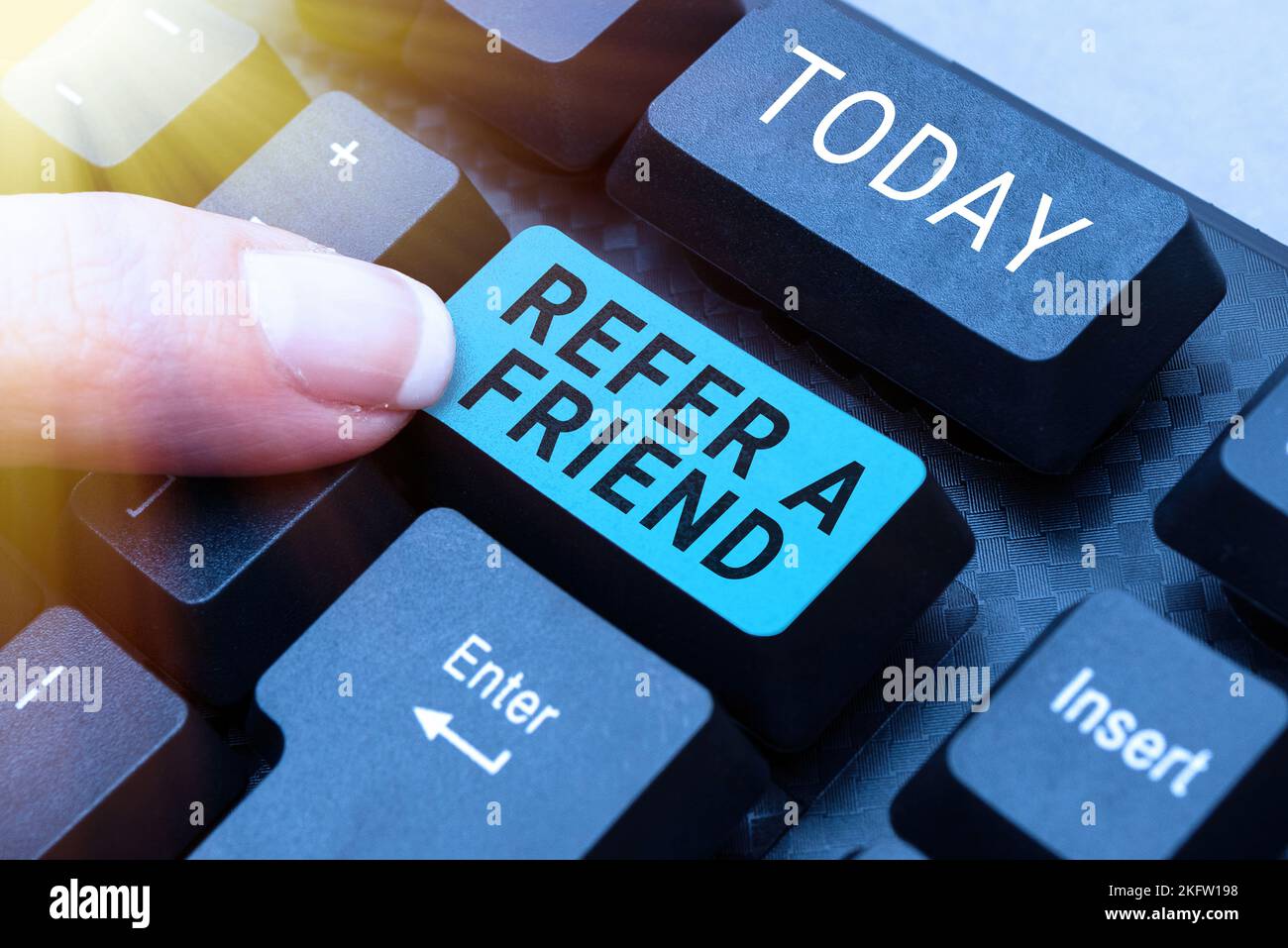 Text showing inspiration Refer A Friend. Word Written on Recommendation ... Text showing inspiration Refer A Friend. Word Written on Recommendation ...